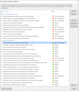 Veeam Best Practices Analyzer aka Security & Compliance – vMind.ru