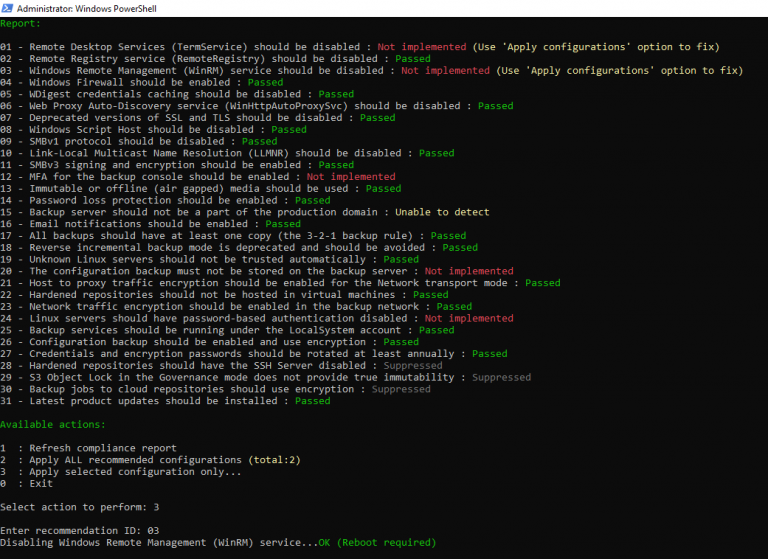 Veeam Best Practices Analyzer aka Security & Compliance – vMind.ru